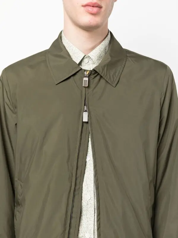 Canali Goatskin Zip-up Shirt Jacket