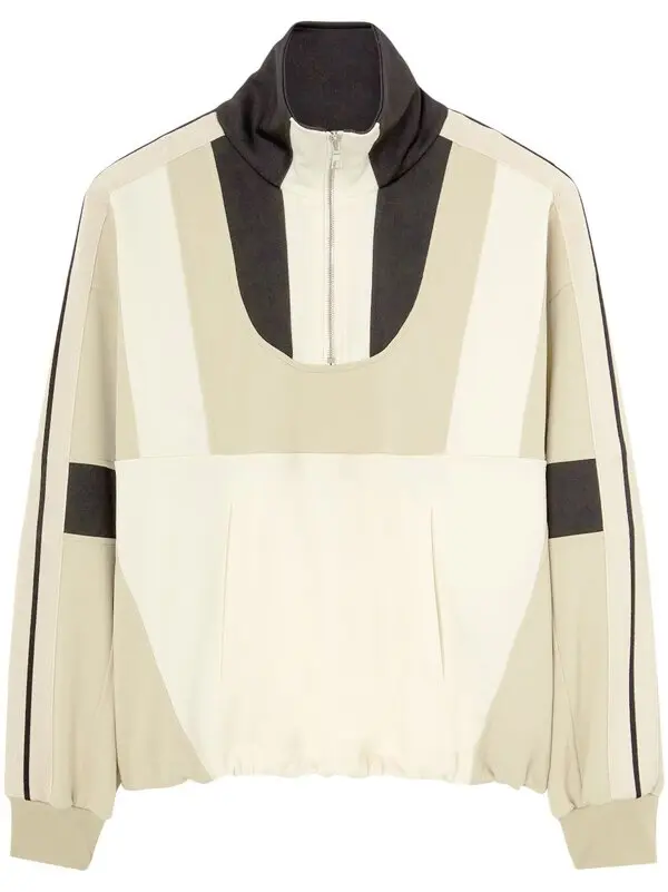 Palm Angels Panelled Half-zip Jacket - Neutrals