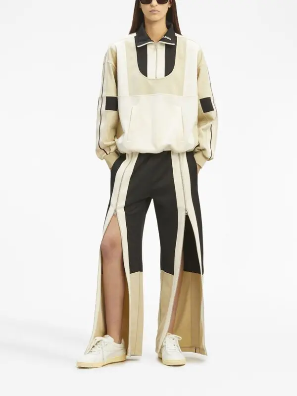 Palm Angels Panelled Half-zip Jacket