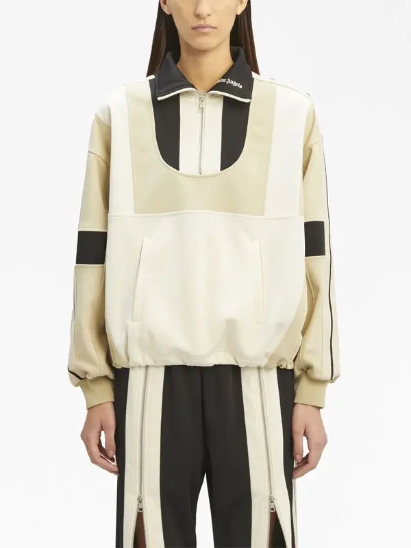 Palm Angels Panelled Half-zip Jacket