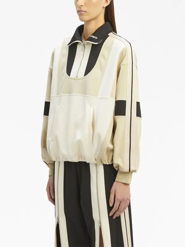 Palm Angels Panelled Half-zip Jacket