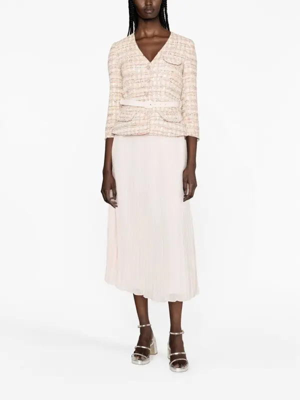 SELF-PORTRAIT Fully-pleated Flared Dress
