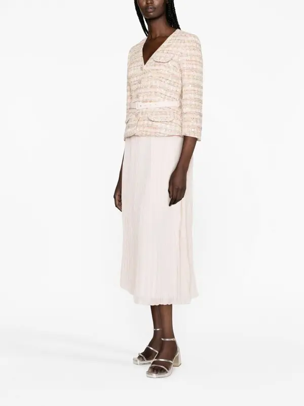 SELF-PORTRAIT Fully-pleated Flared Dress