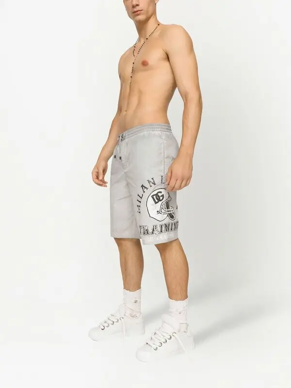 Dolce & Gabbana Graphic-print Knee-length Swim Shorts