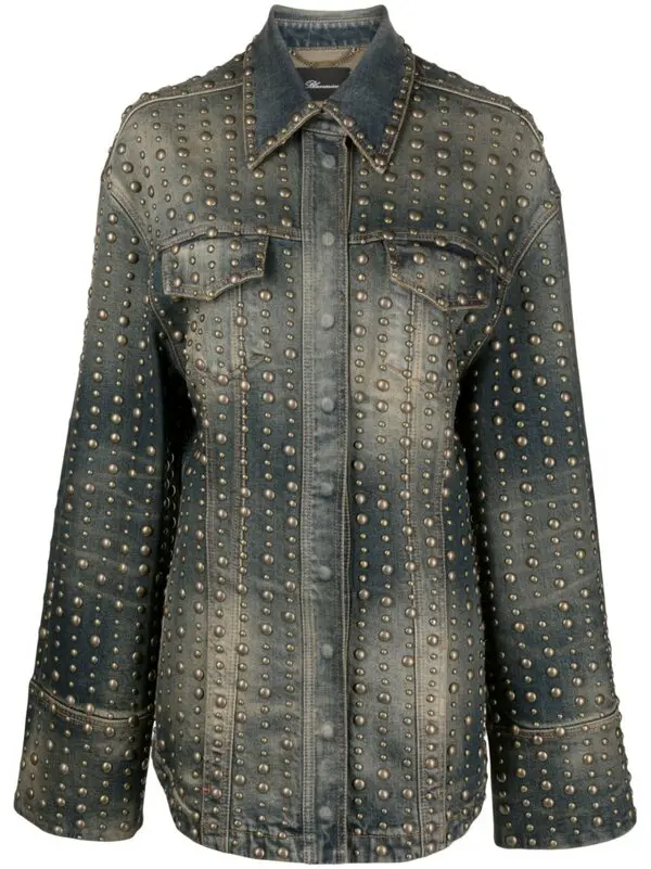 Blumarine Stud-design Denim Jacket