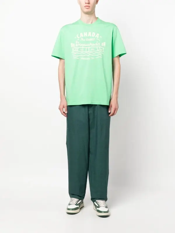 Dsquared2 Logo-print Cotton T-shirt - Green