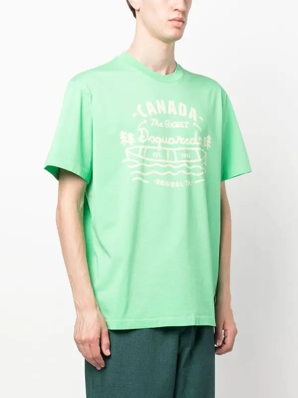 Dsquared2 Logo-print Cotton T-shirt - Green