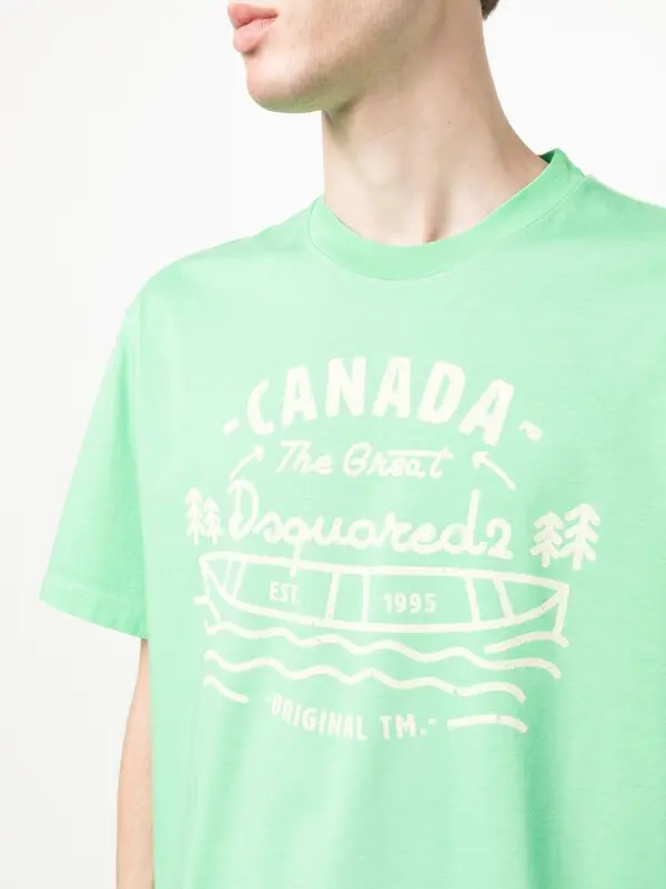 Dsquared2 Logo-print Cotton T-shirt - Green