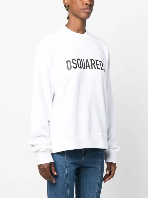 Dsquared2 Logo-print Cotton Sweatshirt - White