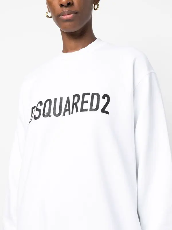 Dsquared2 Logo-print Cotton Sweatshirt - White