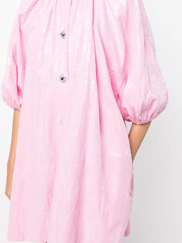 stine goya pink sequin dress Stine Goya Tamar Metallic Jacquard Mini Dress