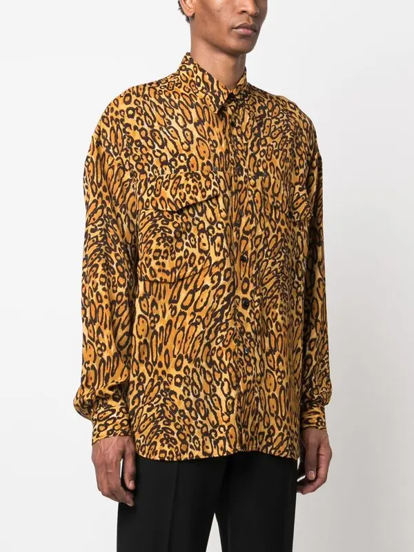 Moschino Leopard-print Long-sleeve Shirt