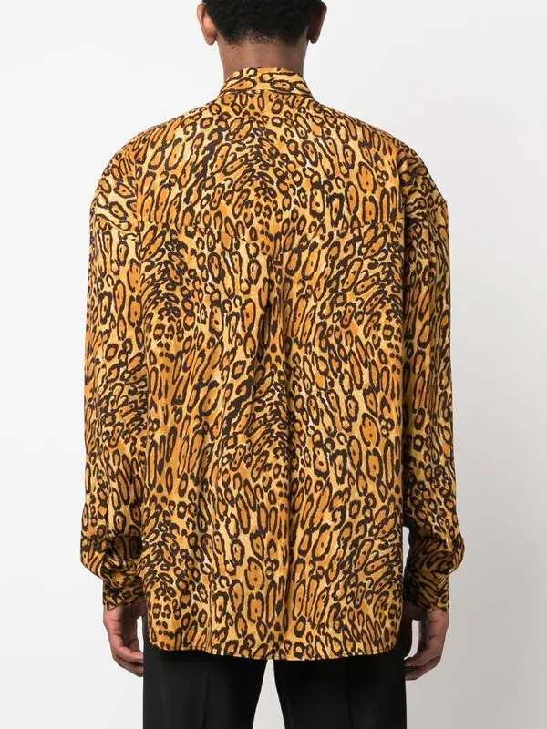 Moschino Leopard-print Long-sleeve Shirt