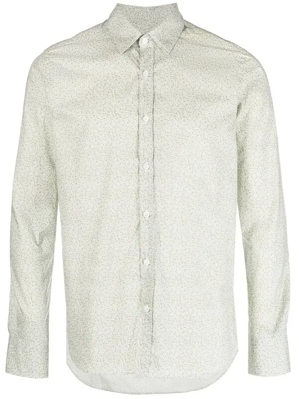 Canali Floral-print Long-sleeve Shirt