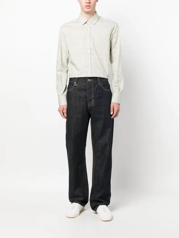 Canali Floral-print Long-sleeve Shirt