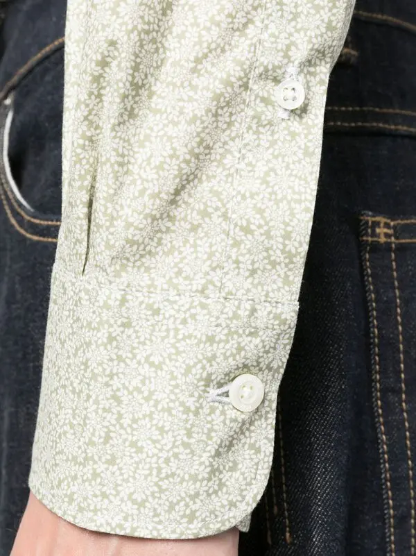 Canali Floral-print Long-sleeve Shirt