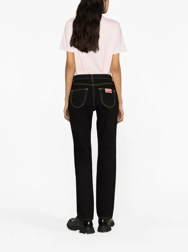 Kenzo Logo-patch Straight-leg Jeans