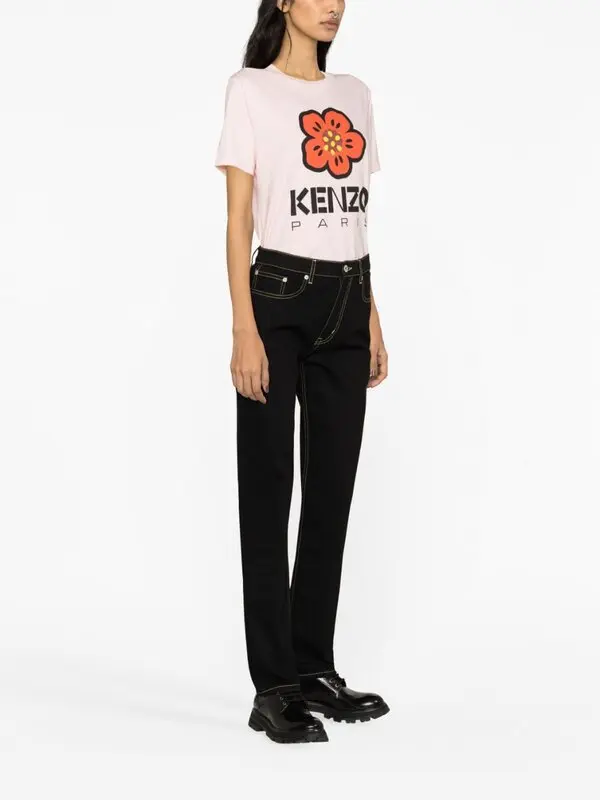 Kenzo Logo-patch Straight-leg Jeans