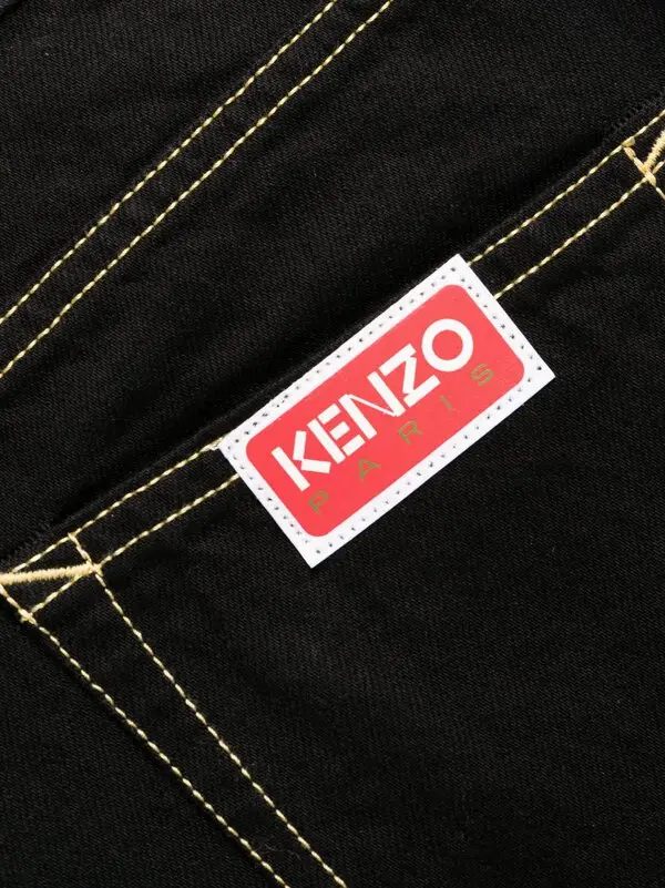 Kenzo Logo-patch Straight-leg Jeans