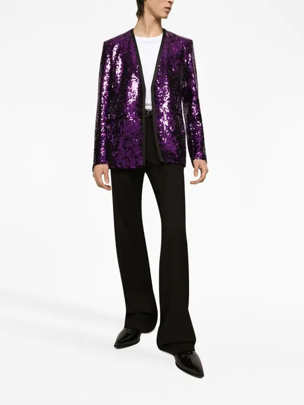 Dolce & Gabbana Sequined Single-breasted Blazer
