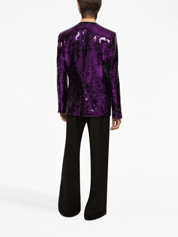Dolce & Gabbana Sequined Single-breasted Blazer