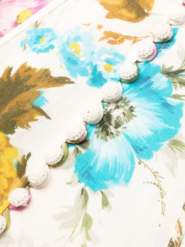 Zimmermann Halcyon Floral-print Linen Dress