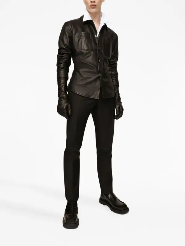 Dolce & Gabbana Button-up Leather Shirt