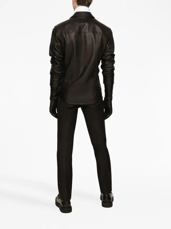 Dolce & Gabbana Button-up Leather Shirt