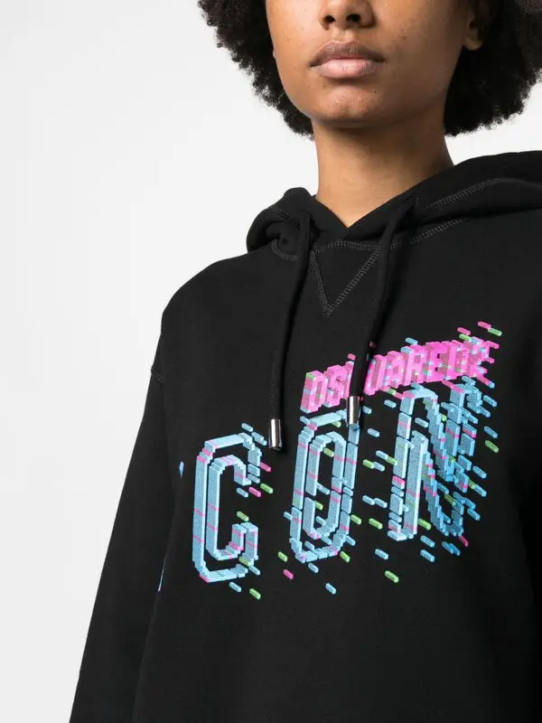 Dsquared2 Logo-print Drawstring Cotton Hoodie