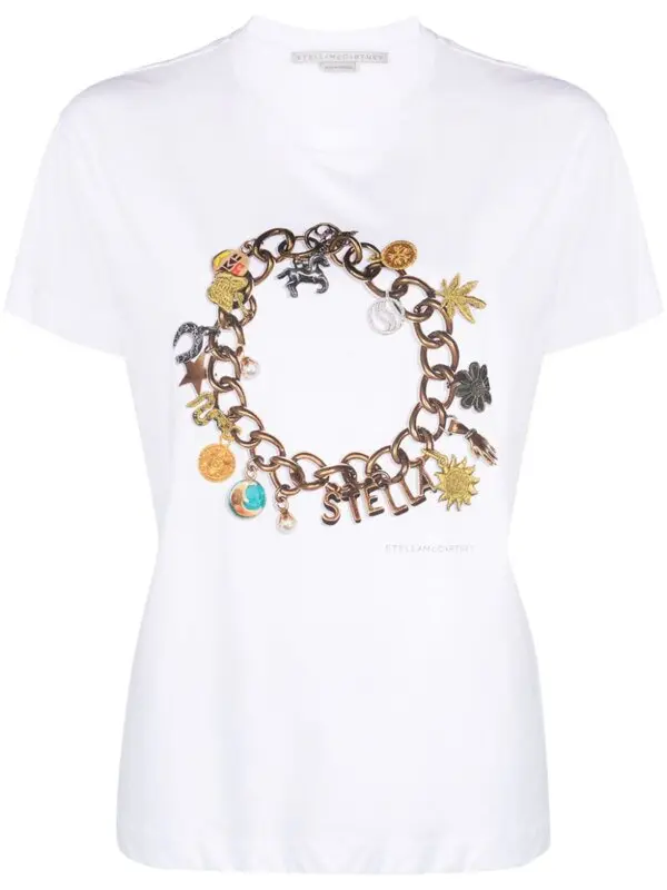Stella McCartney Graphic-print Cotton T-shirt - White