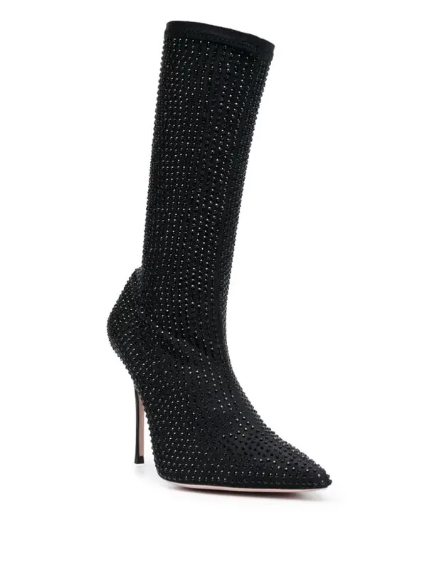 GEDEBE Logan Crystal-embellished Boots - Black