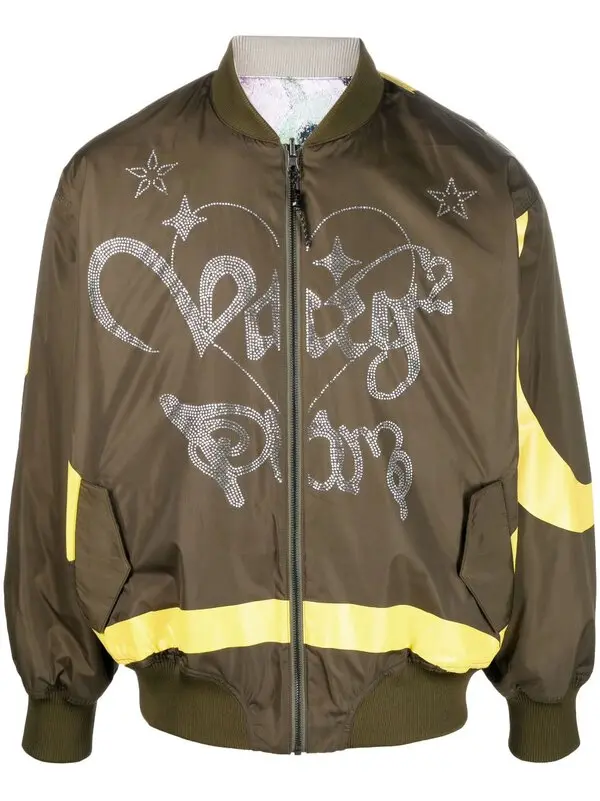 PERKS AND MINI Varg 2.0 Reversible Bomber Jacket - Green
