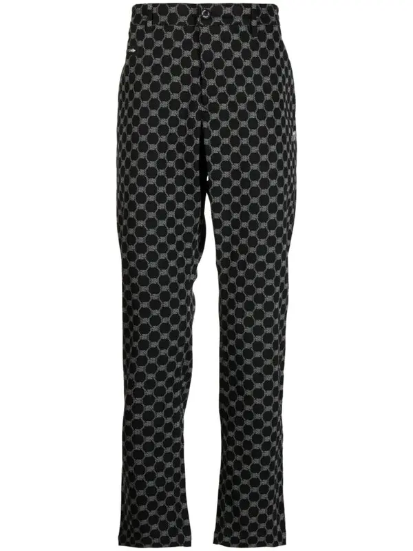 MASTER BUNNY EDITION Logo-print Straight-leg Trousers