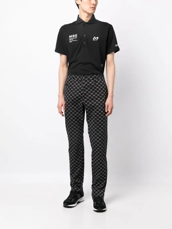 MASTER BUNNY EDITION Logo-print Straight-leg Trousers