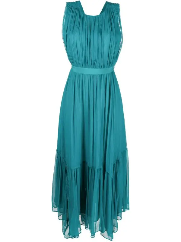 Ulla Johnson Sarai Plissé Silk Dress