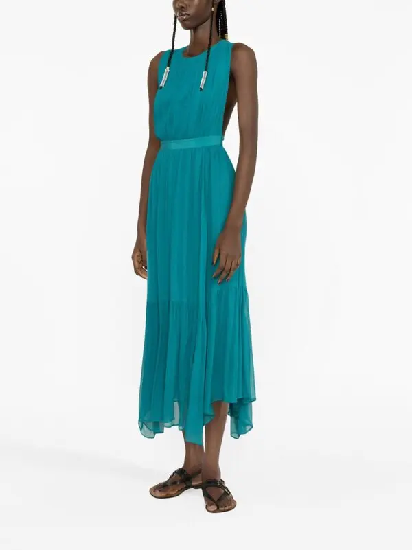 Ulla Johnson Sarai Plissé Silk Dress