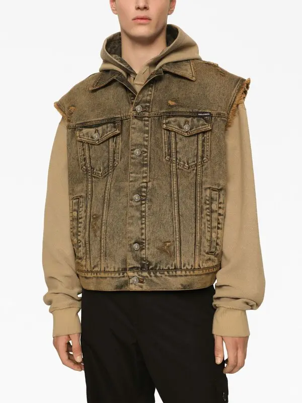Dolce & Gabbana Overdyed Denim Gilet