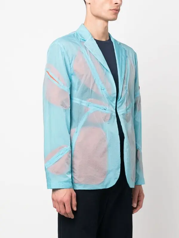 POST ARCHIVE FACTION Semi-sheer Notched-lapels Jacket