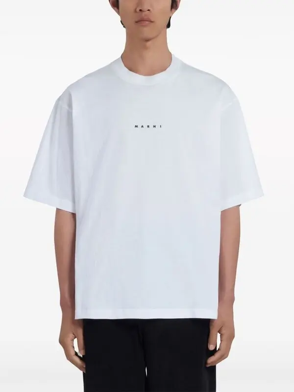 Marni Logo-print Cotton T-shirt - White