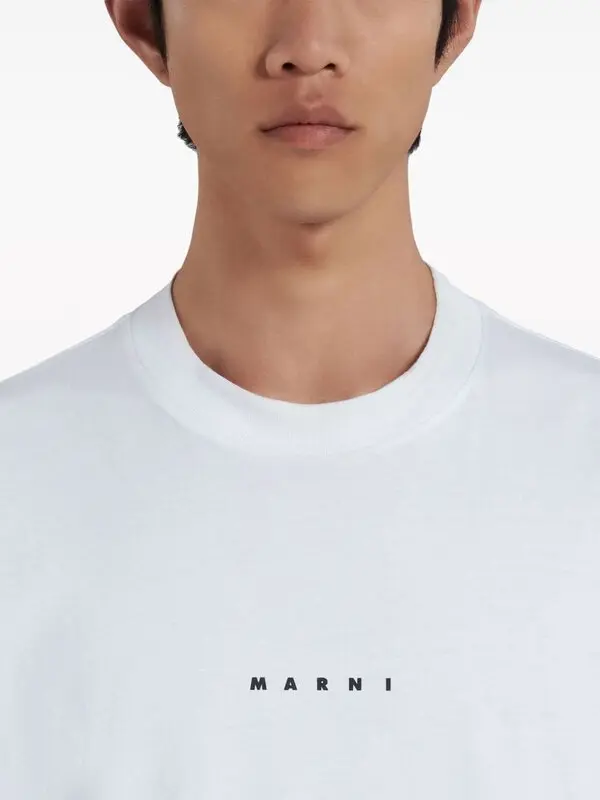 Marni Logo-print Cotton T-shirt - White