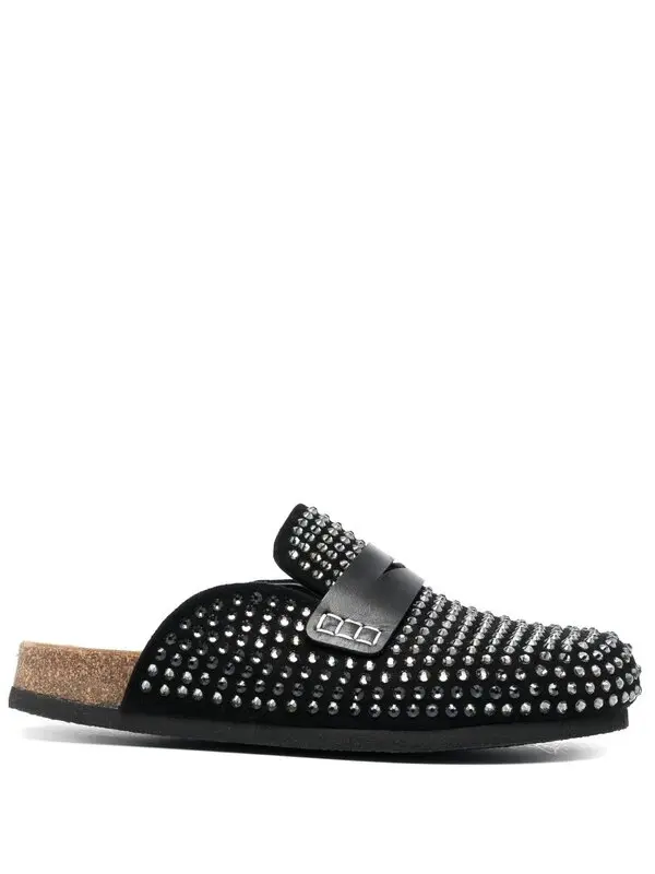 JW Anderson Crystal-embellished Mules - Black