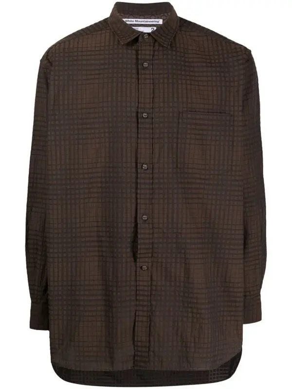 WHITE MOUNTAINEERING Checked- Jacquard Long-sleeve Shirt