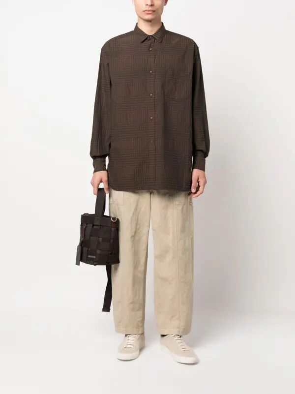 WHITE MOUNTAINEERING Checked- Jacquard Long-sleeve Shirt