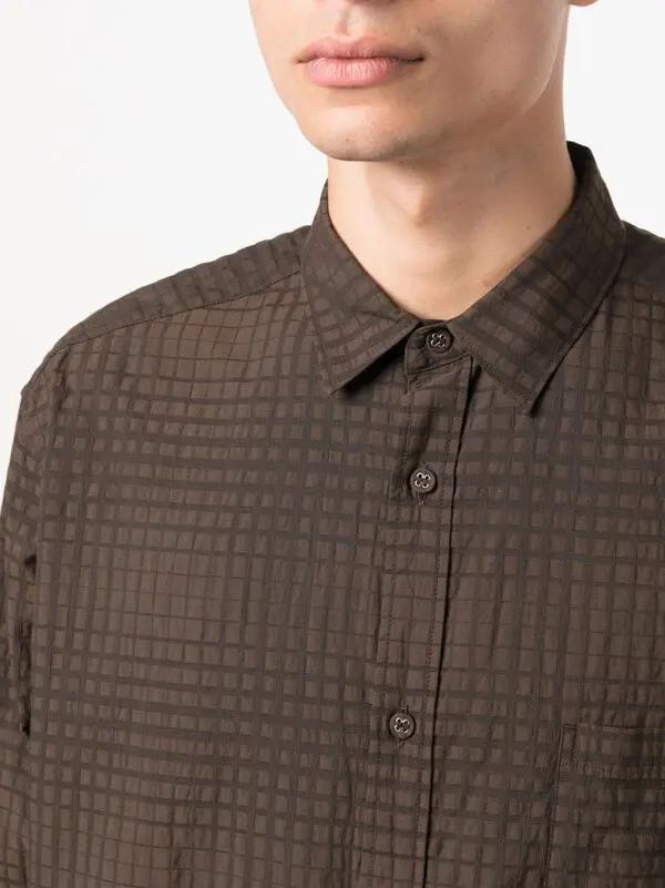 WHITE MOUNTAINEERING Checked- Jacquard Long-sleeve Shirt