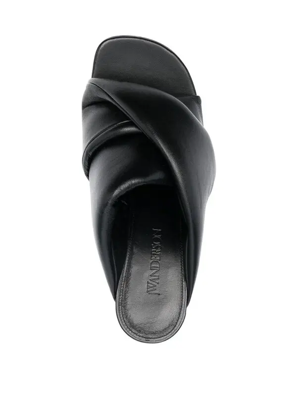 JW Anderson Chain Heel Sandals - Black