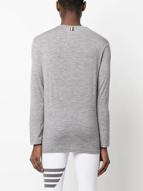 Thom Browne Round-neck Knit Jumper - Grey