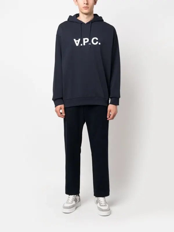 A.p.c. Milo Logo-print Organic-cotton Hoodie