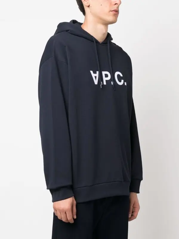 A.p.c. Milo Logo-print Organic-cotton Hoodie