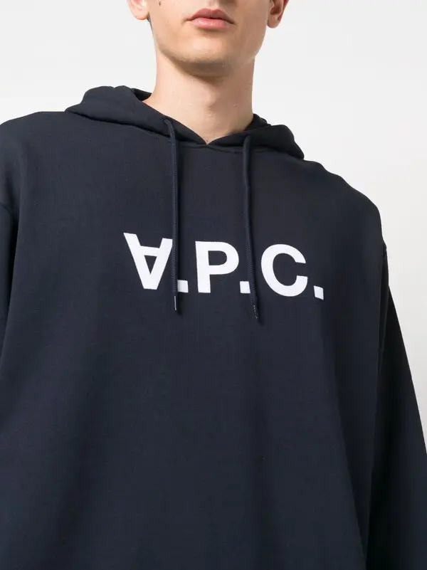 A.p.c. Milo Logo-print Organic-cotton Hoodie