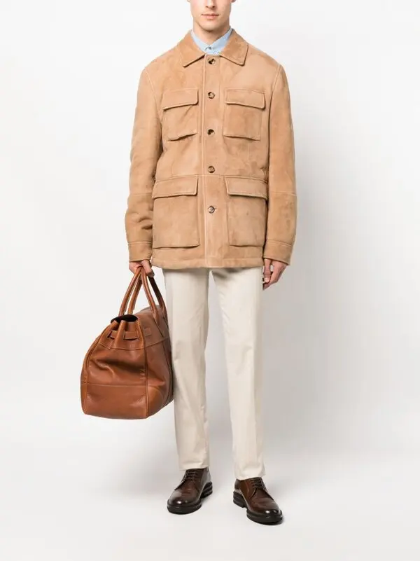 Brunello Cucinelli Button-down Suede Jacket
